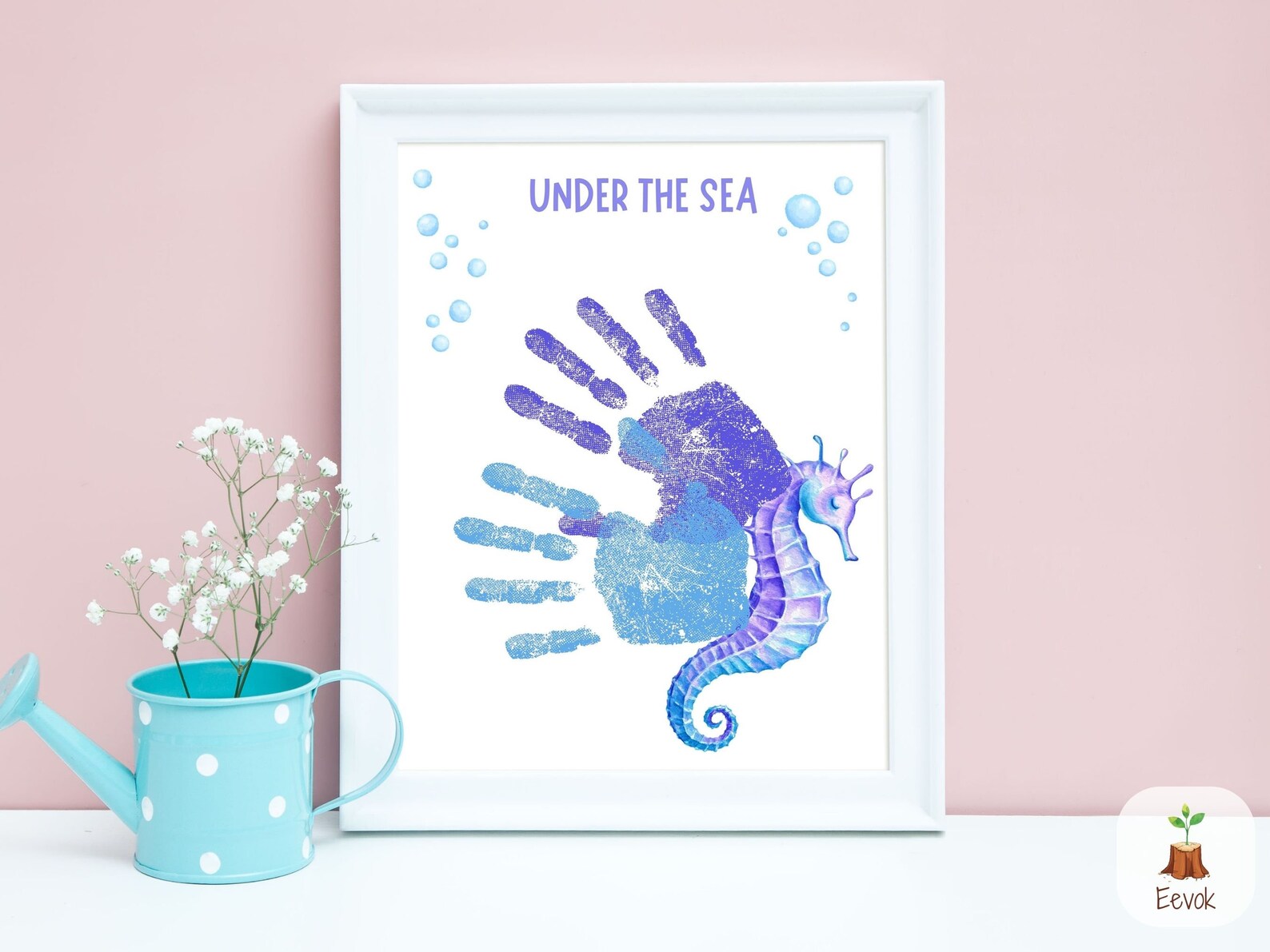 Under the Sea Handprint Craft for Kids, Sea Animals Printable Craft ...