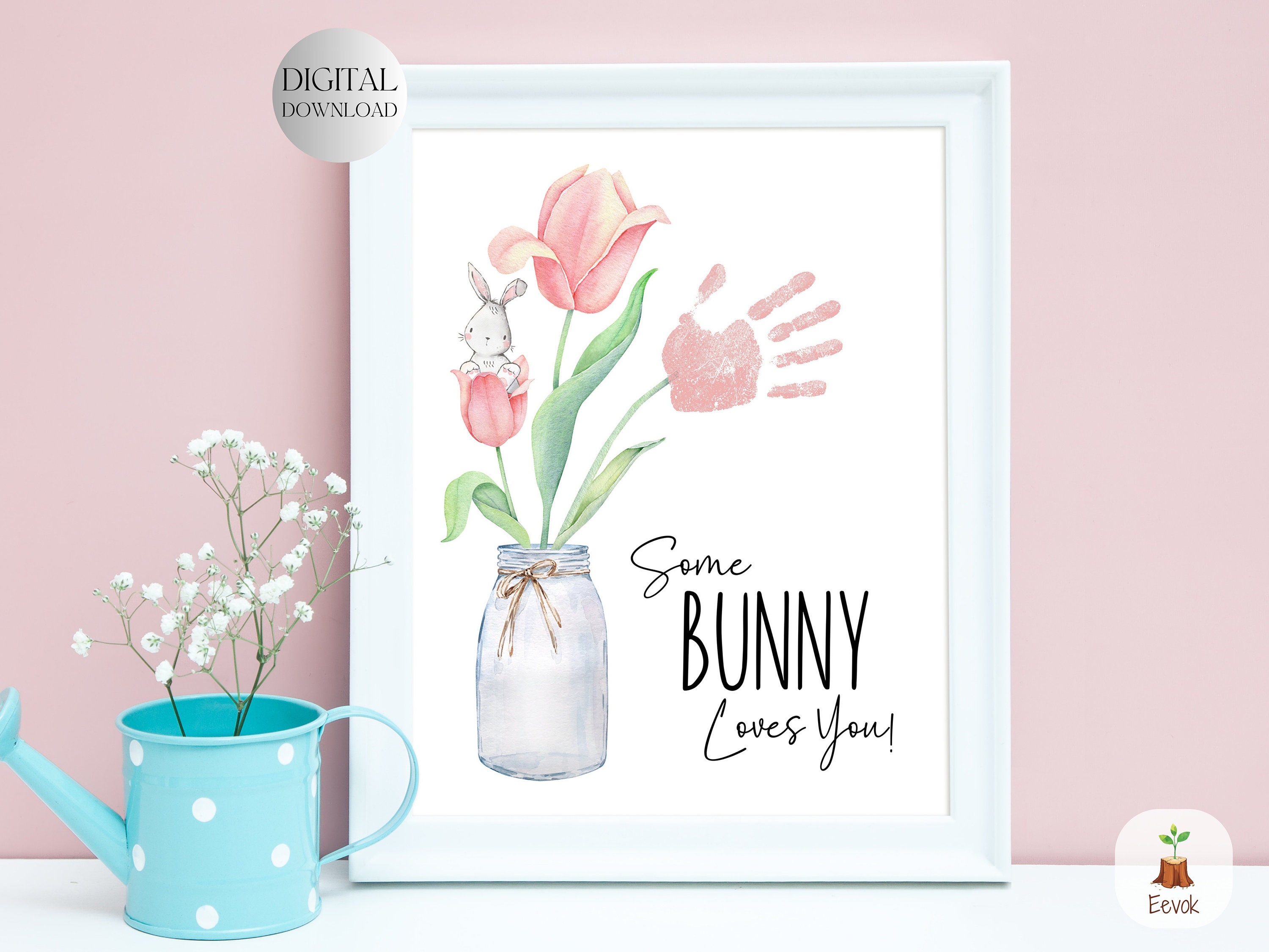 Printable Easter Handprint Art Craft for Kids, Some Bunny Loves You ...