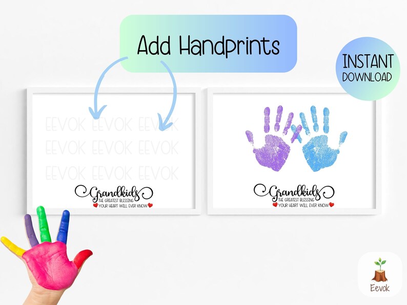 Mother's Day Craft for Grandma Handprint Keepsake for - Etsy