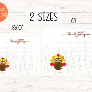 Printable Thanksgiving Craft for Kids, Fall Craft for Preschool ...
