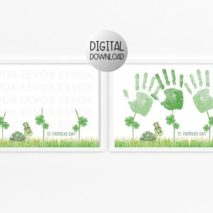 St Patricks Day Handprint Craft, St Patrick's Day Activity Craft, Happy ...