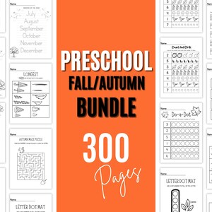 PRINTABLE Preschool Fall Worksheets Autumn Activities Fall Busy Book ...