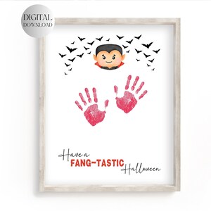 PRINTABLE Handprint Halloween Craft Baby Painting Craft Footprint Art ...