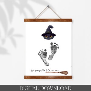 PRINTABLE Handprint Halloween Craft Baby Painting Craft Footprint Art ...