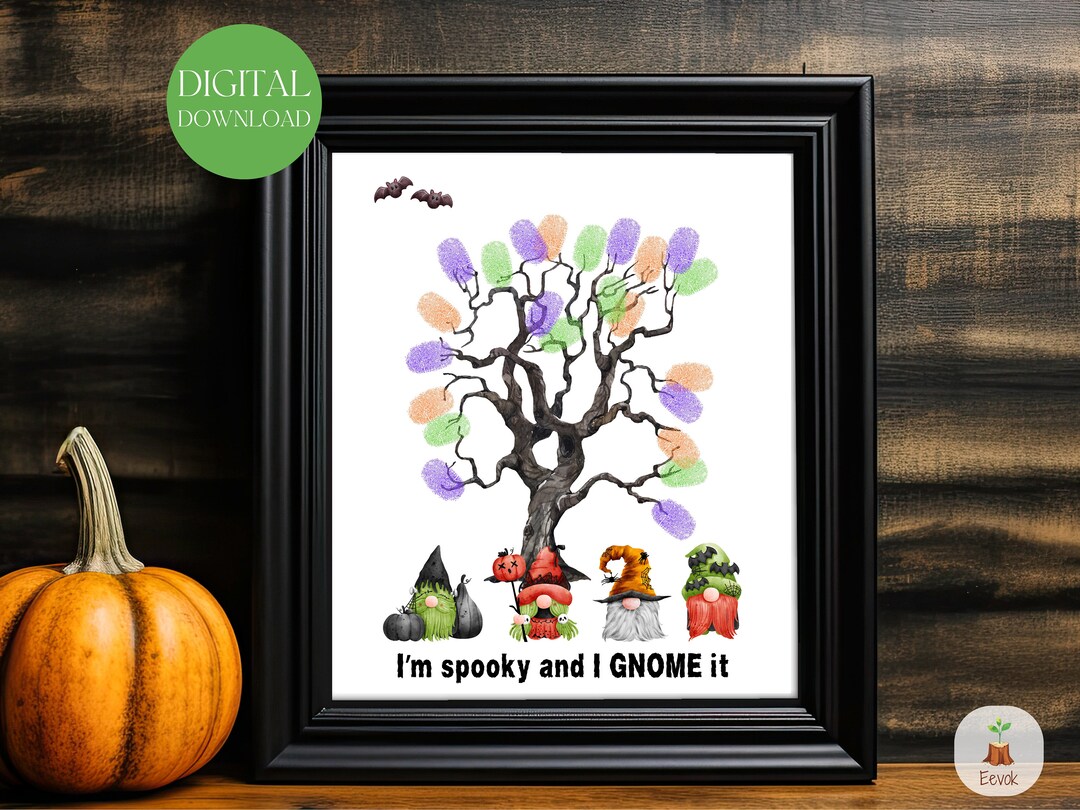 PRINTABLE Fingerprint Halloween Craft Baby Painting Craft Thanksgiving ...