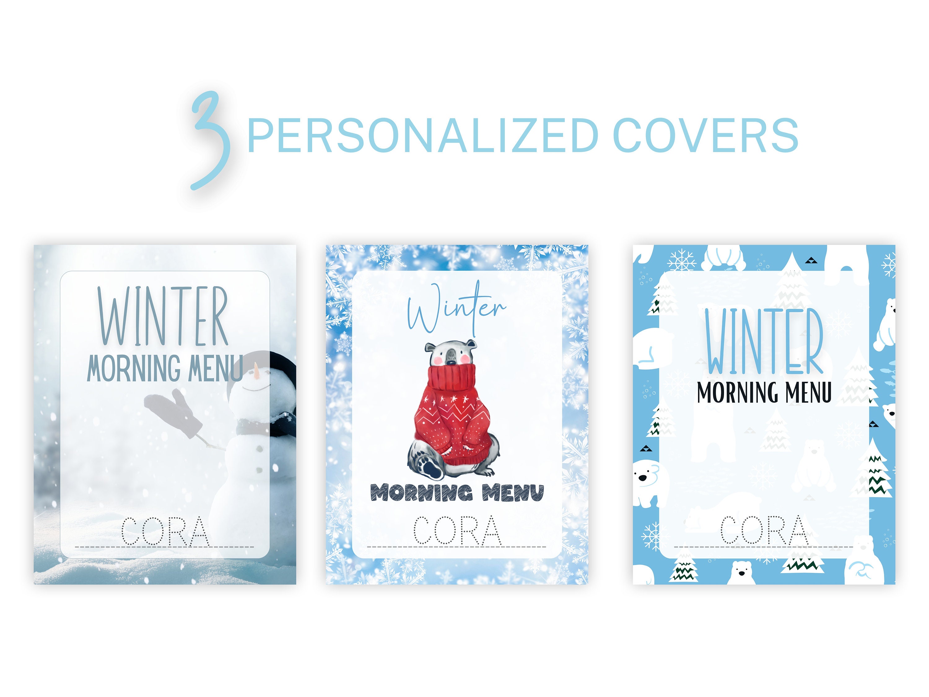 Preschool Winter Busy Book Printable Toddler Learning Binder Quiet Book ...