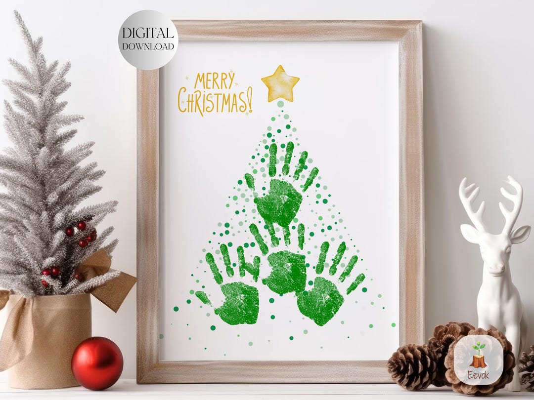 PRINTABLE Christmas Handprint Craft Xmas Memories Handprint Activities ...