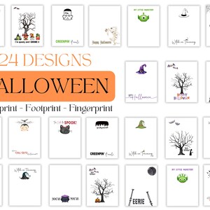 Printable Halloween Footprint Art, Halloween Activities, Witch ...