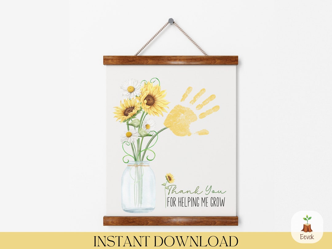 Handprint Bouquet Sunflower Handprint Craft, Sunflowers Baby Kids ...