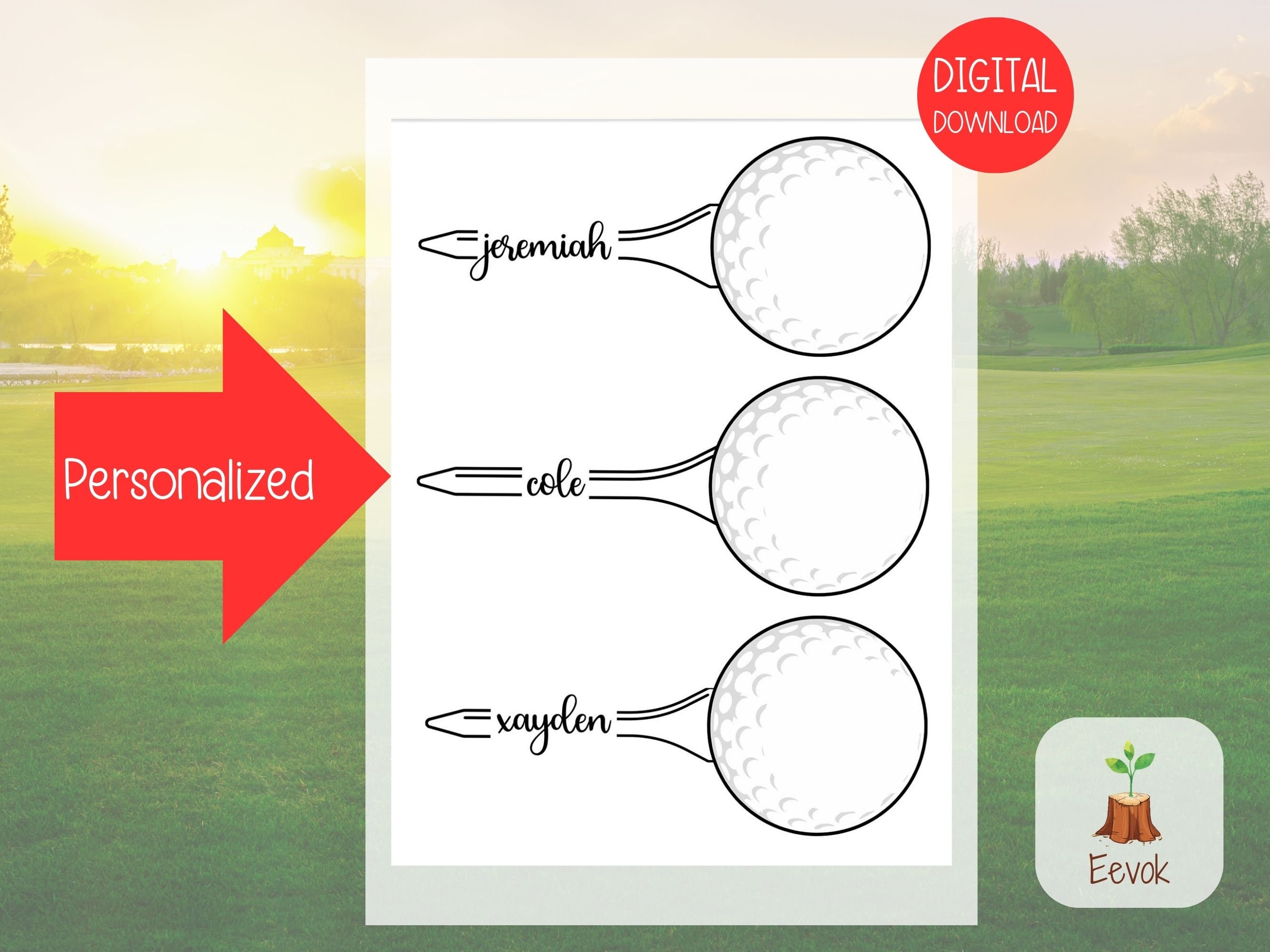 Custom Father's Day Craft for Grandpa Golf Art Print - Etsy