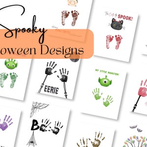 Printable Halloween Footprint Art, Halloween Activities, Witch ...