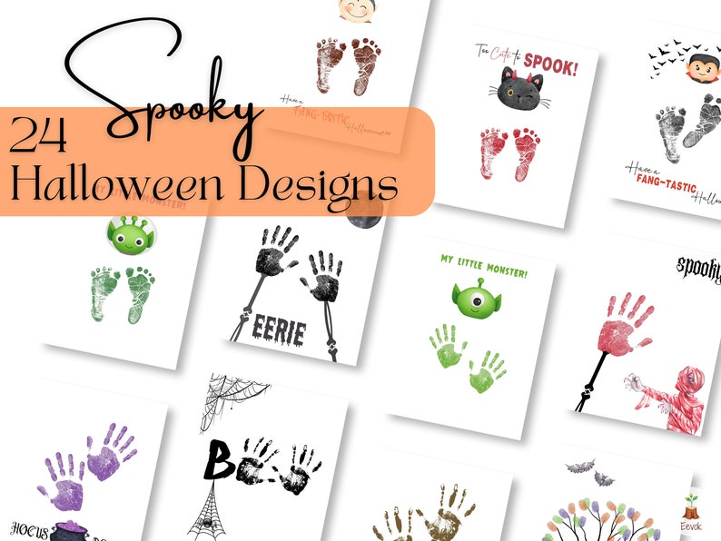 Printable Halloween Footprint Art, Halloween Activities, Witch ...