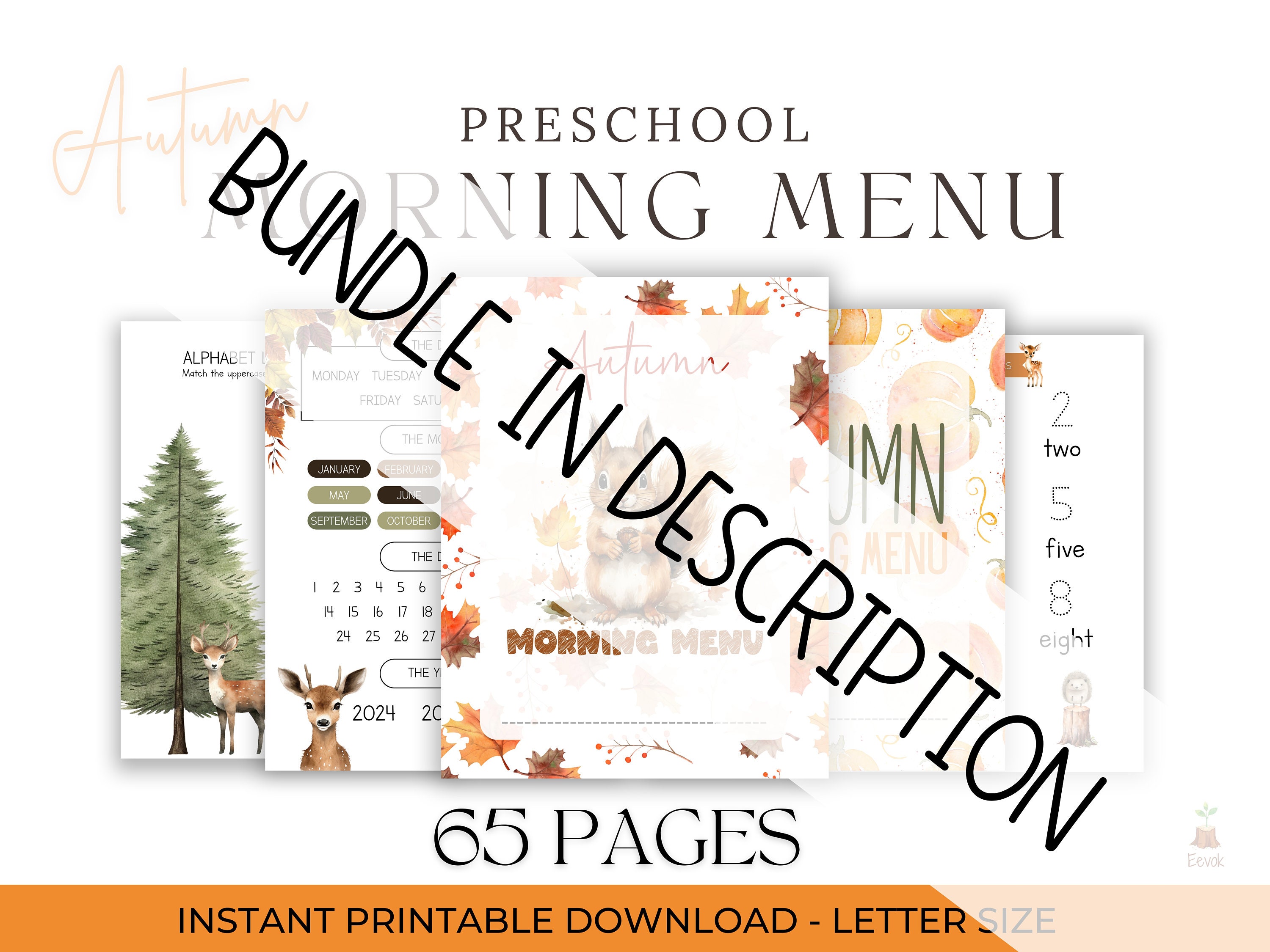 Preschool Autumn Busy Book Printable Toddler Learning Binder Quiet Book ...