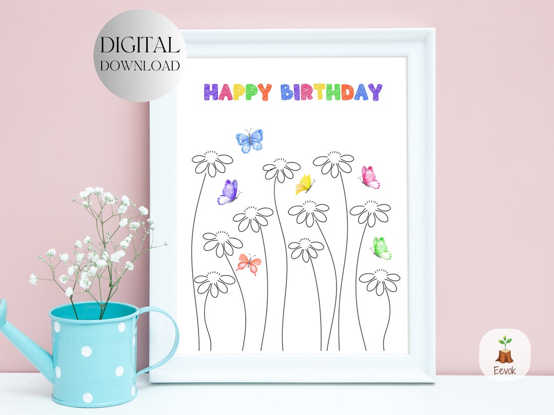 Printable Cute Birthday Card, Printable Greeting Card Toddler ...