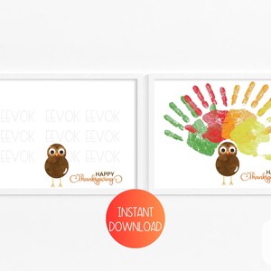 Printable Thanksgiving Handprint Bundle Craft, Thanksgiving Handprint ...