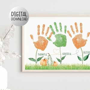 Thanks Giving Handprint Craft for Kids, Fall Craft, Thanksgiving Art ...