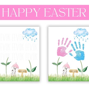 Easter Handprint Art Keepsake for Baby Handprint Crafts for Easter ...