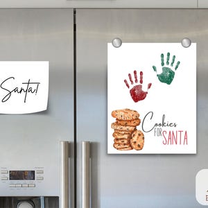 PRINTABLE Christmas Handprint Craft Xmas Footprint Art Page Cookies for ...