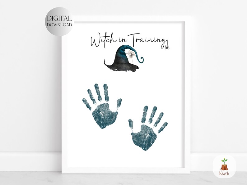 PRINTABLE Footprint Halloween Art Craft, Baby Footprint Craft ...