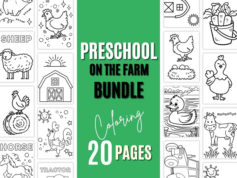 PRINTABLE Preschool Farm Worksheets Farm Activities on the Farm Busy ...