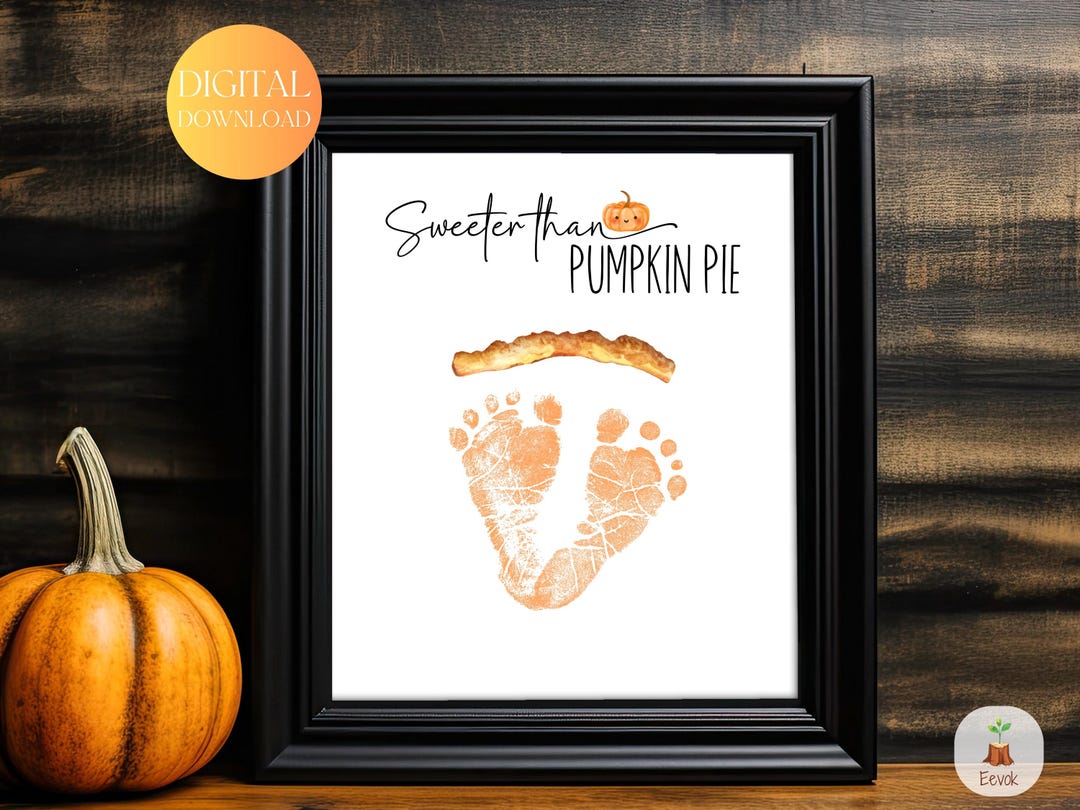 PRINTABLE Thanksgiving Footprint Autumn Handprint Art Thanksgiving ...