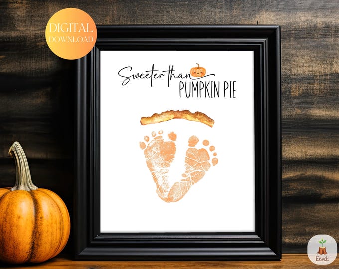 PRINTABLE Thanksgiving Footprint Autumn Handprint Art Thanksgiving ...