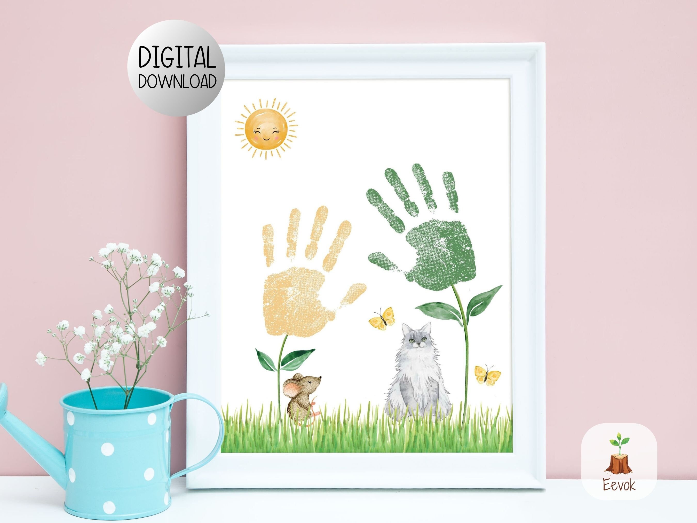 Printable Cat Craft Toddler Handprint Craft Cat Keepsake Cat - Etsy
