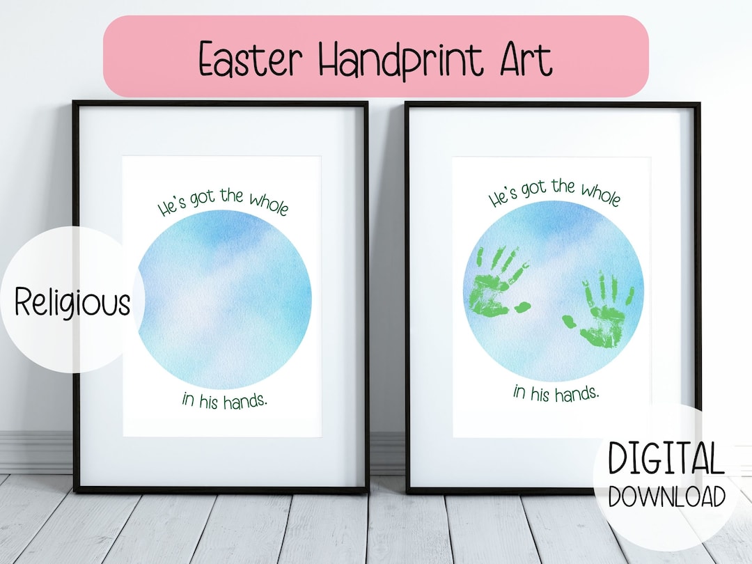 Christian Easter Art for Kids Printable Handprint Craft Sunday School ...