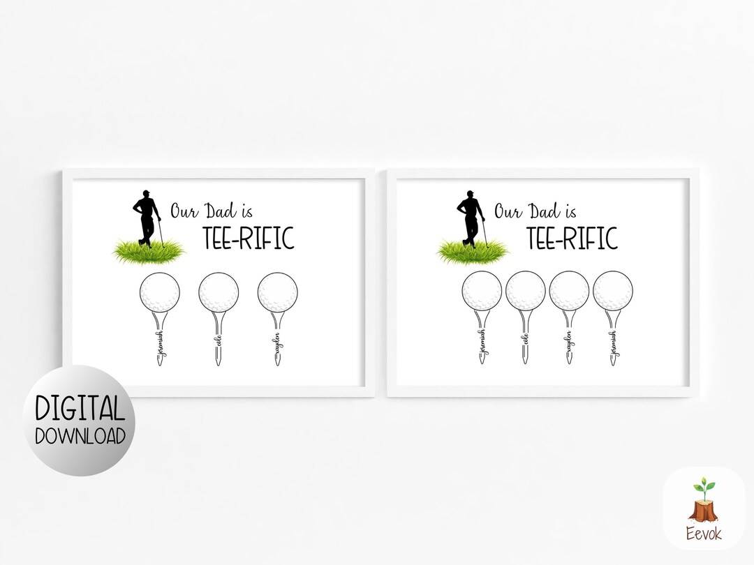 Printable Father's Day Craft From Kids, Golf Art Print Golfing Present ...