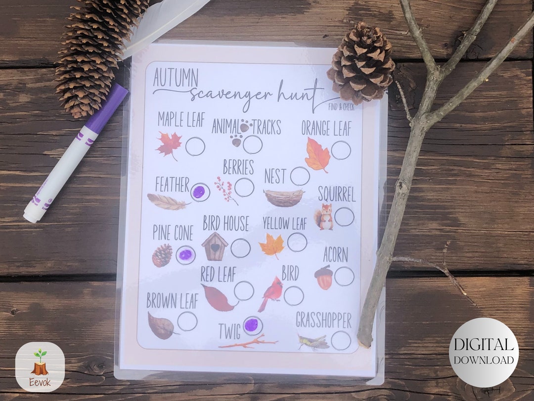 Printable Nature Scavenger Hunt, Outdoors, Nature Walk, Science ...