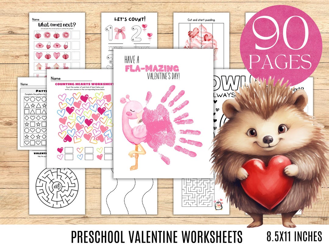 PRINTABLE Valentine's Day Preschool Activity Bundle Valentines ...