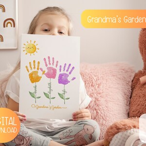 Grandparents Day Handprint Craft Personalized Card, Printable Gift for ...