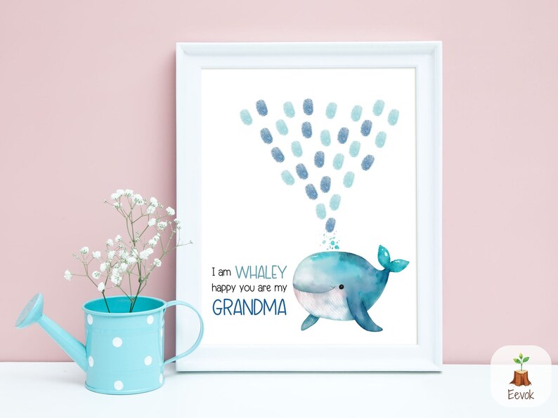 Printable Happy Birthday Craft for Grandma, Birthday Fingerprint ...