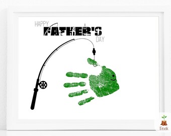 Father's Day Handprint Craft Fish Hand Art Toddler - Etsy