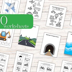 Transportation Preschool Printable Activities, Toddler Busy Book, Boys ...