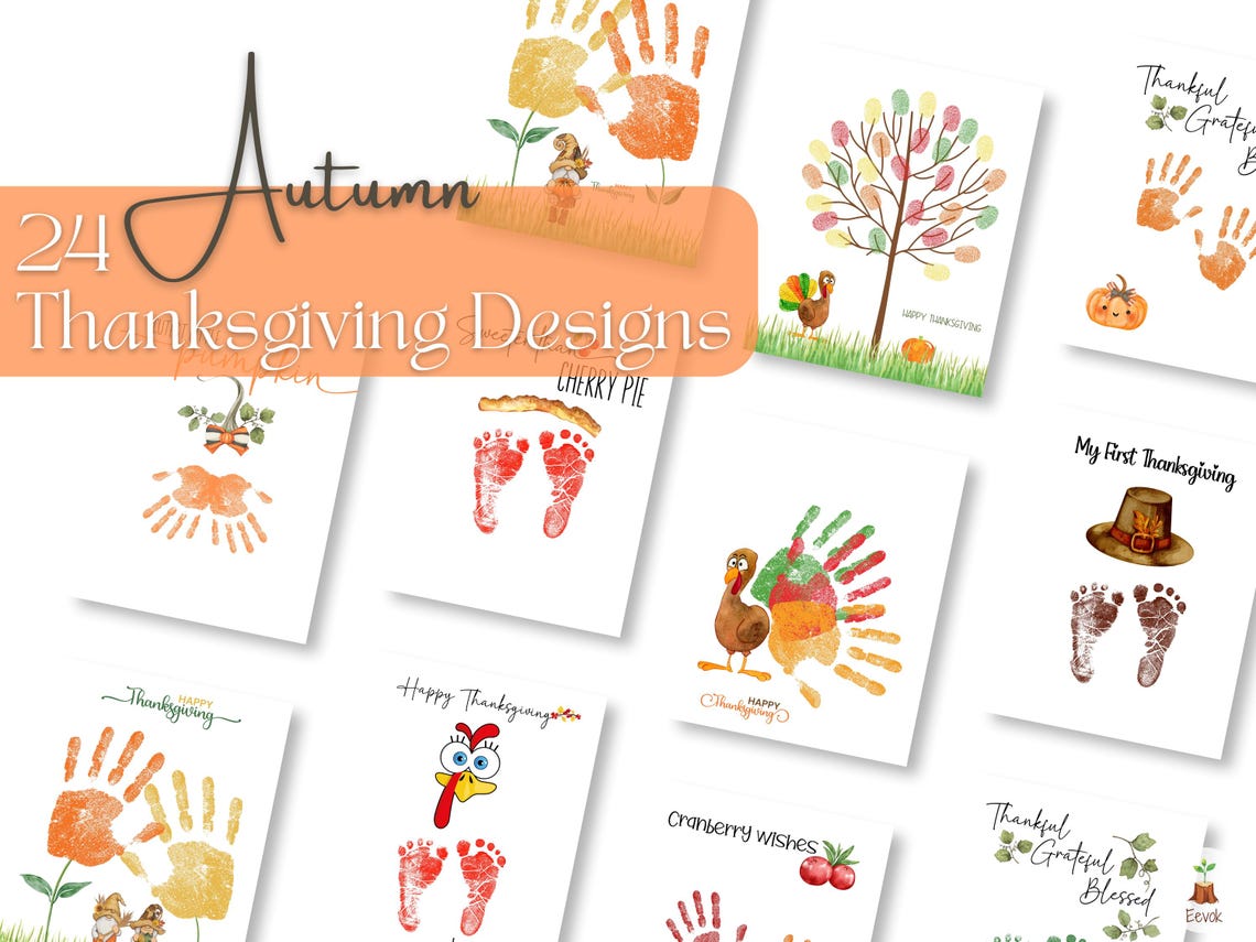 Printable Autumn Handprint Craft for Kids, Pumpkin Handprint Art ...