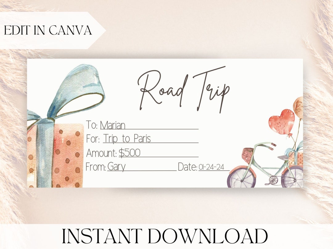 Printable Surprise Holiday Ticket Template, DIY Print Coupon, Vacation ...