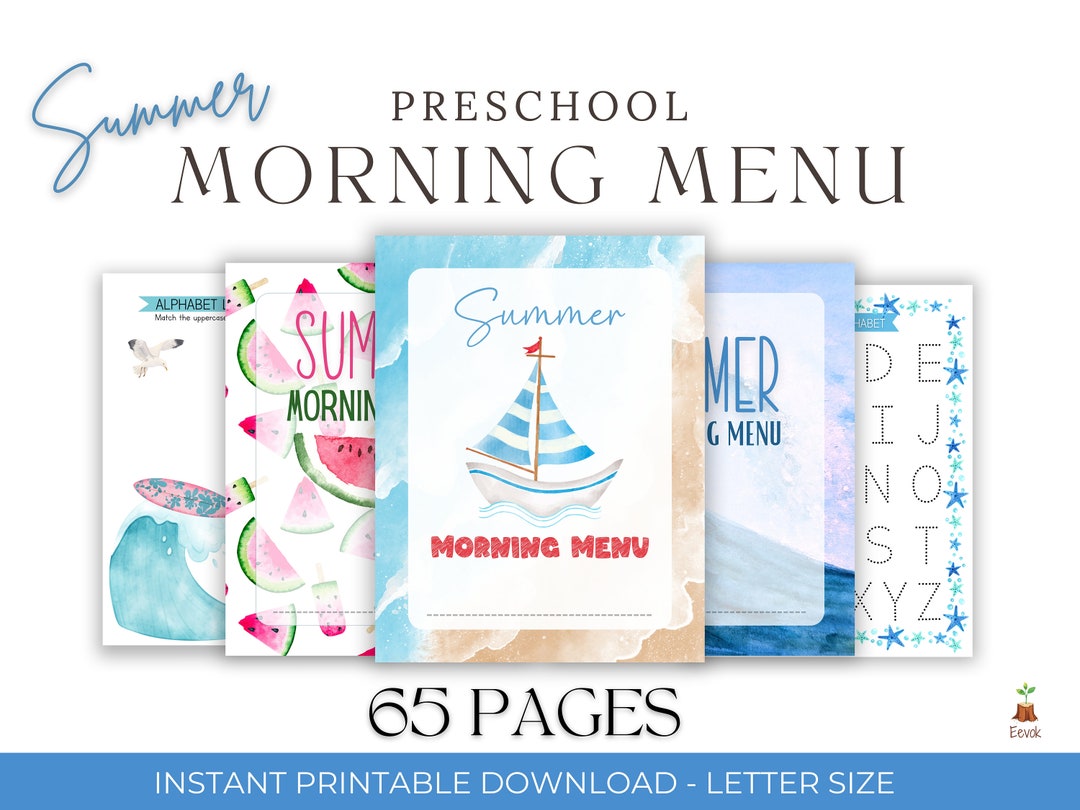 Preschool Summer Busy Book Printable Toddler Learning Binder Quiet Book ...