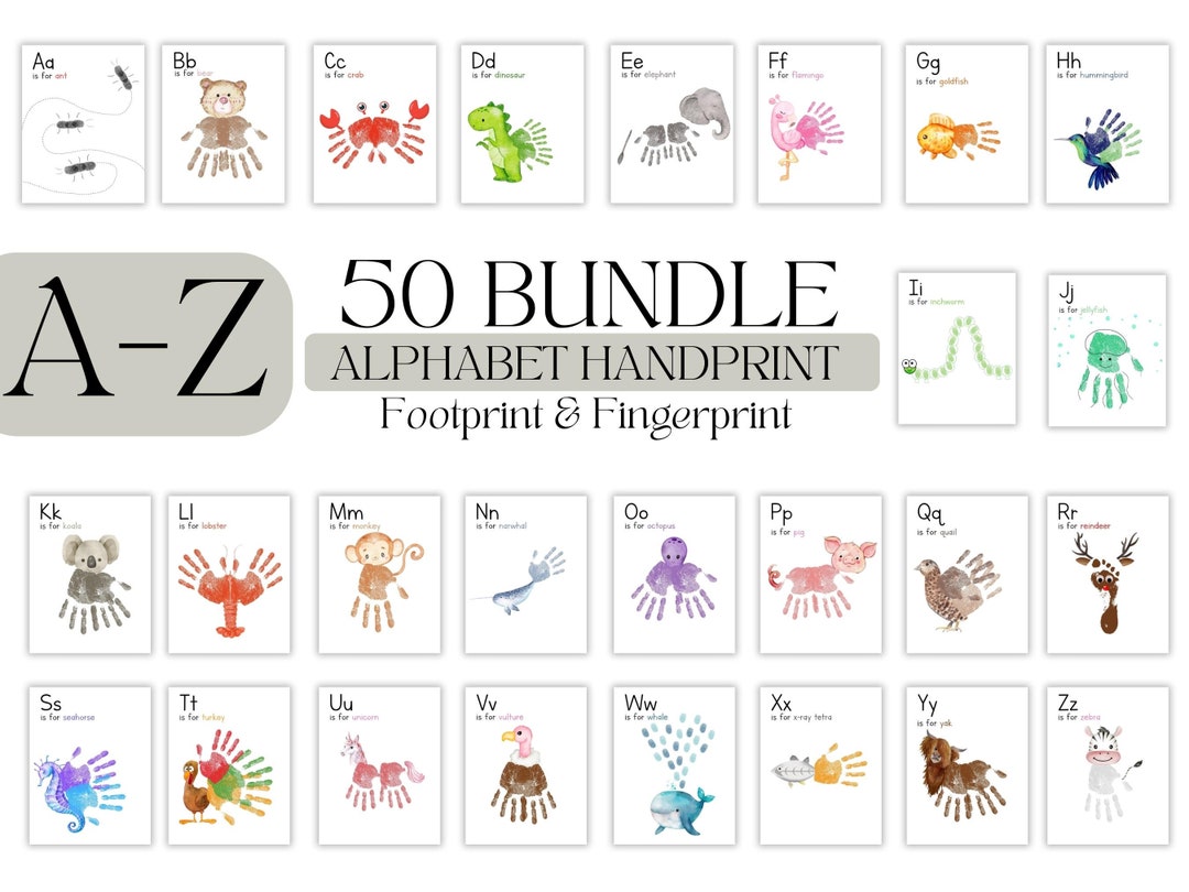 A-Z Alphabet Handprint Craft, Activity Sheets, Coloring Pages ...