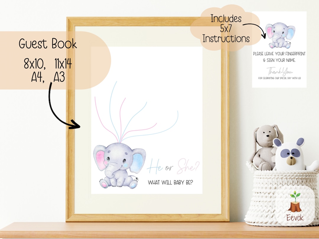 Fingerprint Art Download Gender Reveal Signs Gender Reveal Vote Baby ...