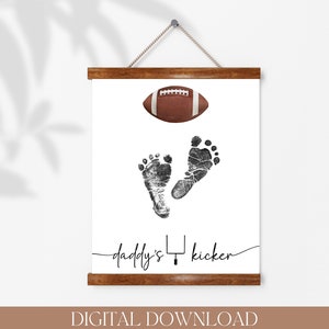 PRINTABLE Football Handprint Craft, Football Handprint Footprint, Kids ...