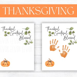 Printable Autumn Handprint Craft for Kids, Pumpkin Handprint Art ...