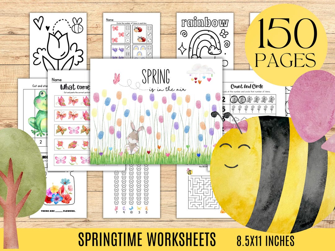 PRINTABLE Preschool Spring Worksheets Spring Resources Spring ...