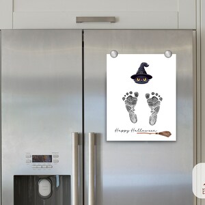 PRINTABLE Handprint Halloween Craft Baby Painting Craft Footprint Art ...