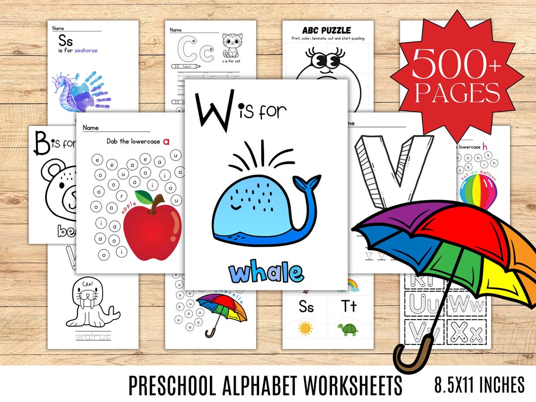 PRINTABLE Preschool Alphabet Workbook Activity Letter of the Week ...