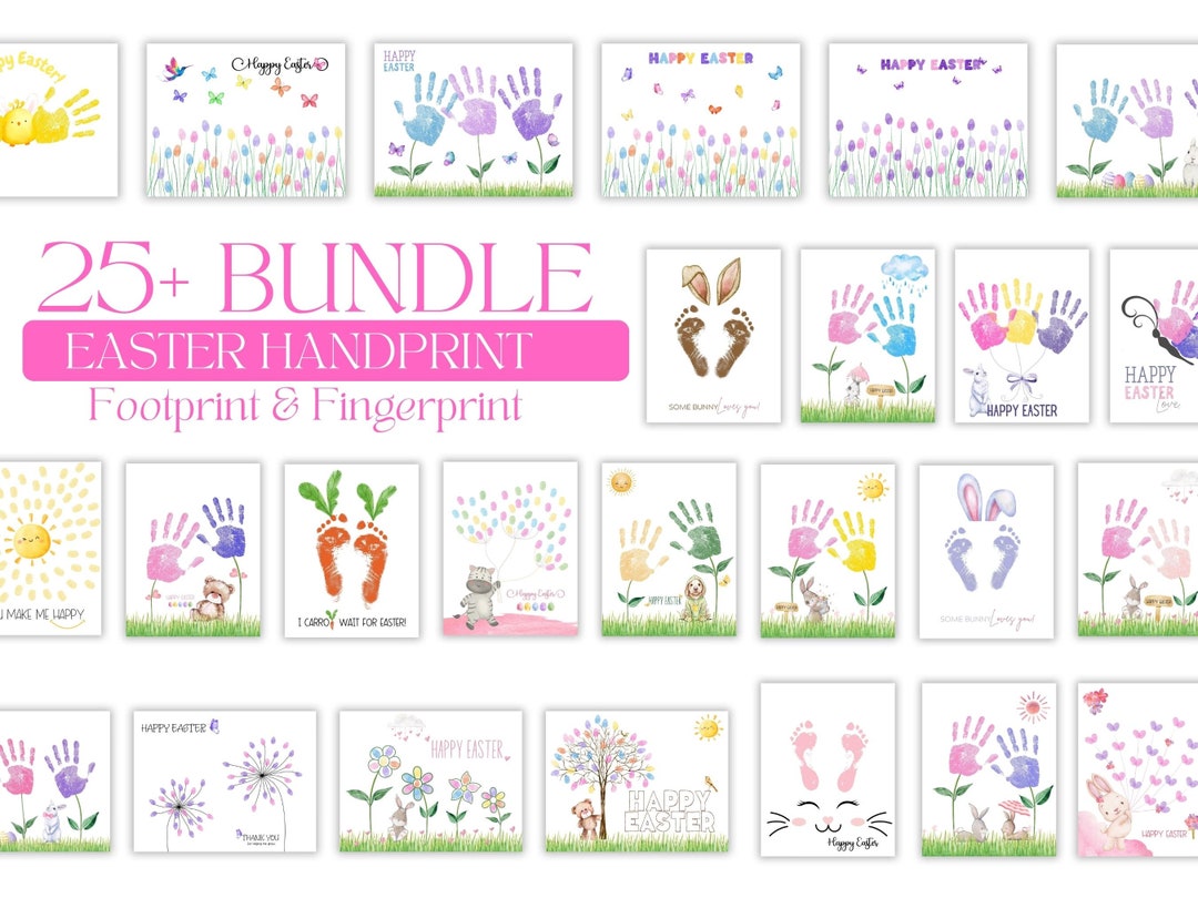 Easter Handprint Art Keepsake for Baby Handprint Crafts for Easter ...