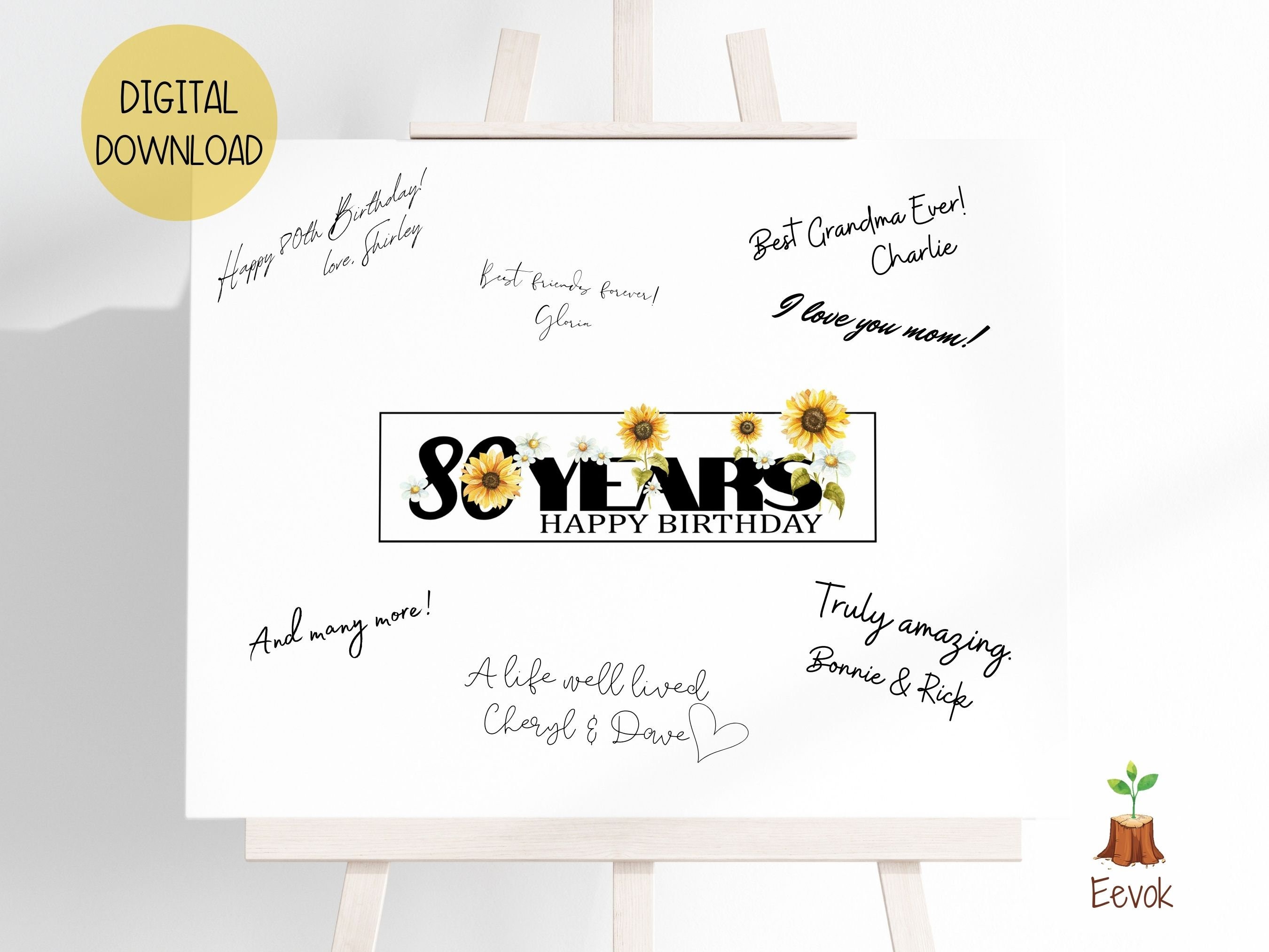 80th Birthday Sign 80th Birthday Poster, Mom 80th Birthday Gift 80th ...