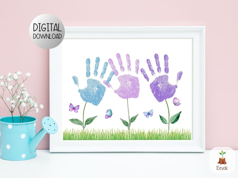 Printable Handprint Craft Handprint Art for Mom Instant - Etsy
