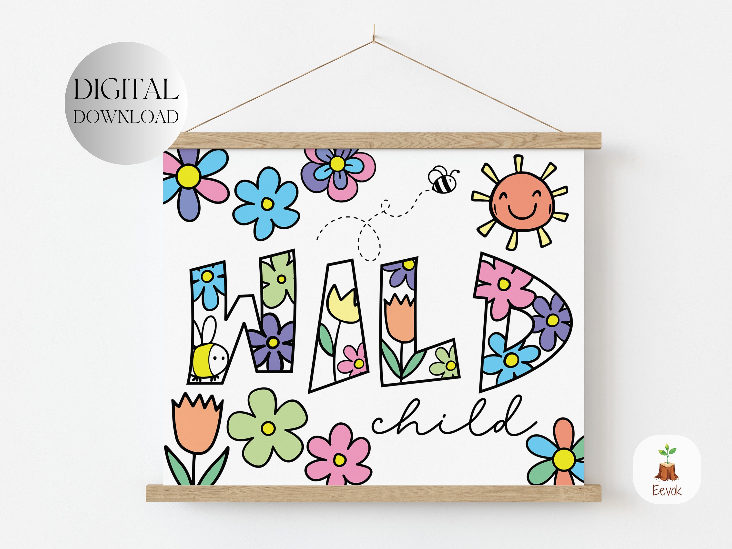 Printable Wild Child Coloring Page Craft, Feral Child, Wildflowers Art ...