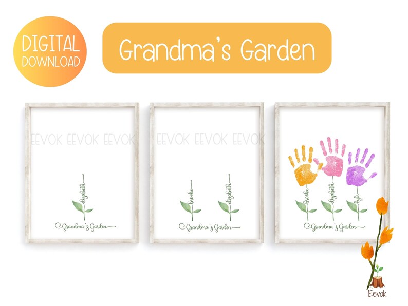 Grandparents Day Handprint Craft Personalized Card Printable - Etsy